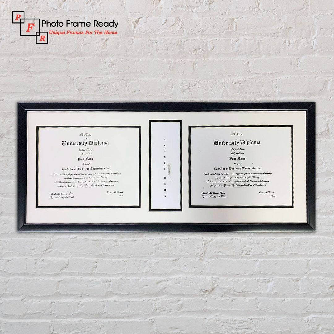 Double 8.5x11 Landscape Certificates and Tassel Frame. Choice Also of 8 ...