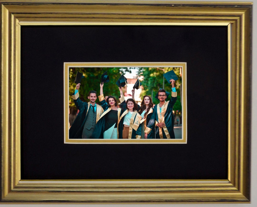 Gold 8x10 Photo Frame: Triple Mat, Fits 4x6 Photo - Etsy