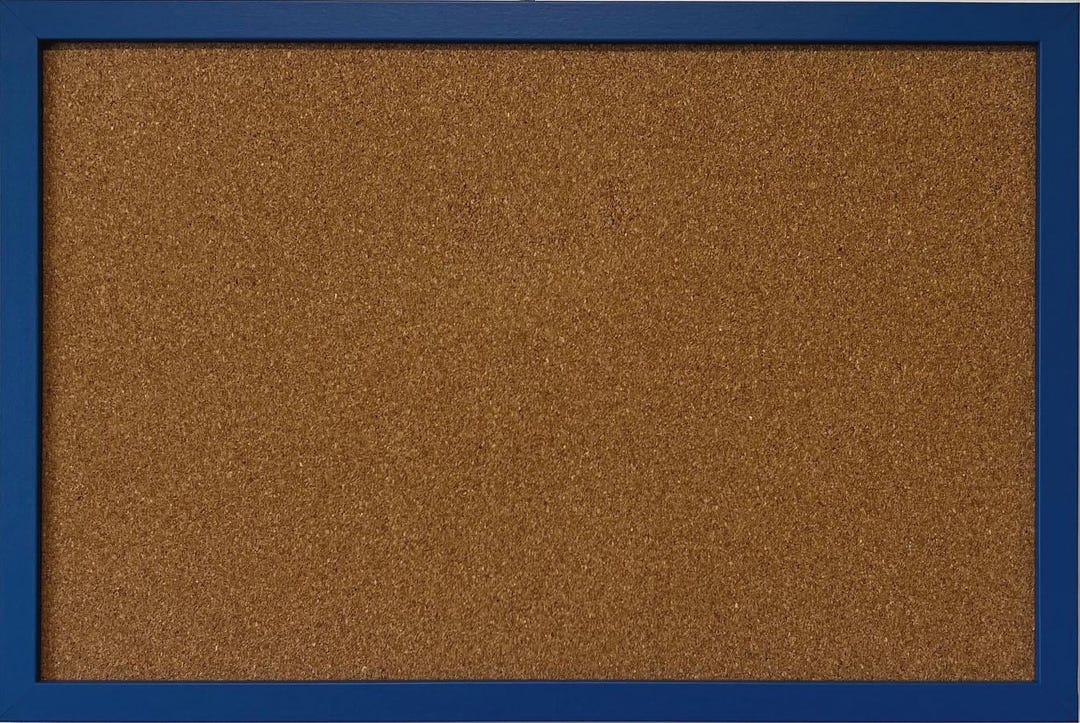 Colorful Wood Framed Cork Bulletin Board - Handmade in USA - Etsy