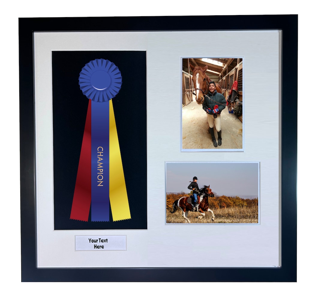 Ribbon Award Box Customized With Gold or Black Frame | Holds 4x6 or 5x7 ...