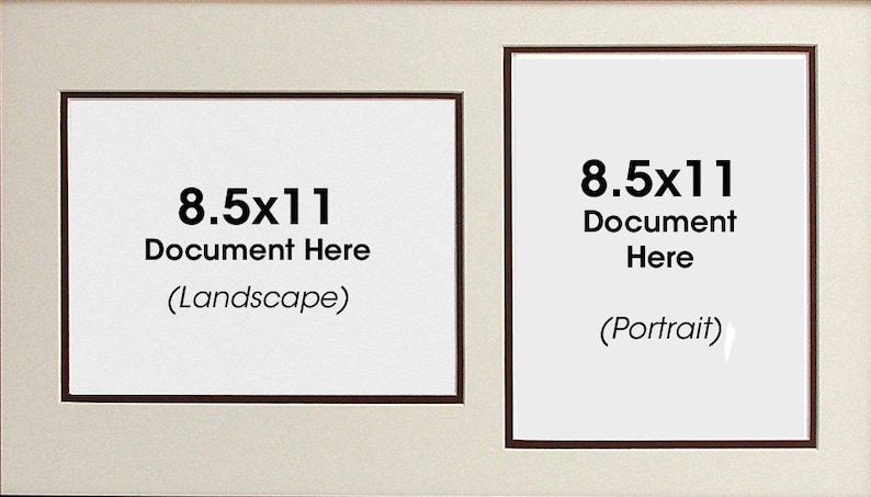 Double Diploma Document Certificate Openings Wood Picture Frame for Two ...