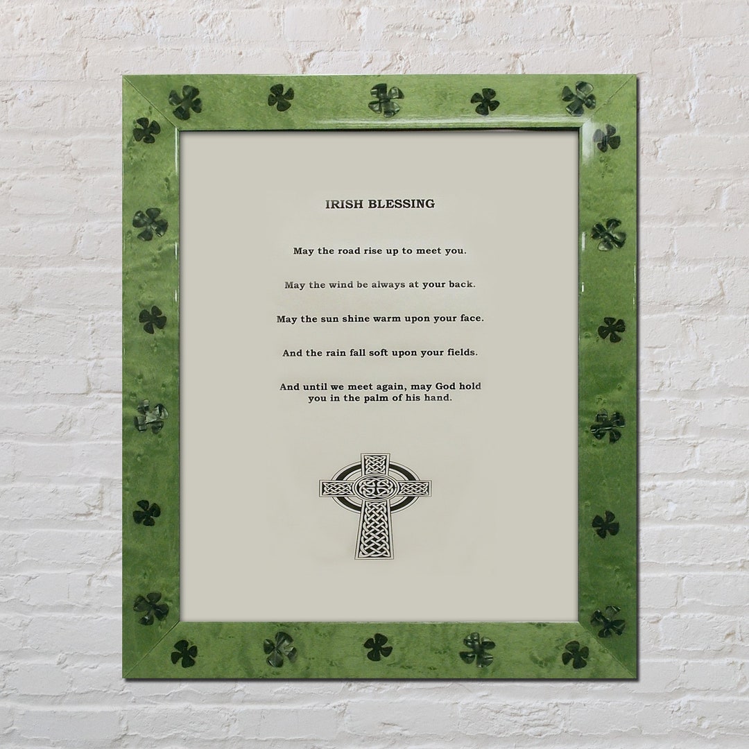 Irish Blessing Shamrock Picture Frame Celtic Wall Decor 8x10 - Etsy