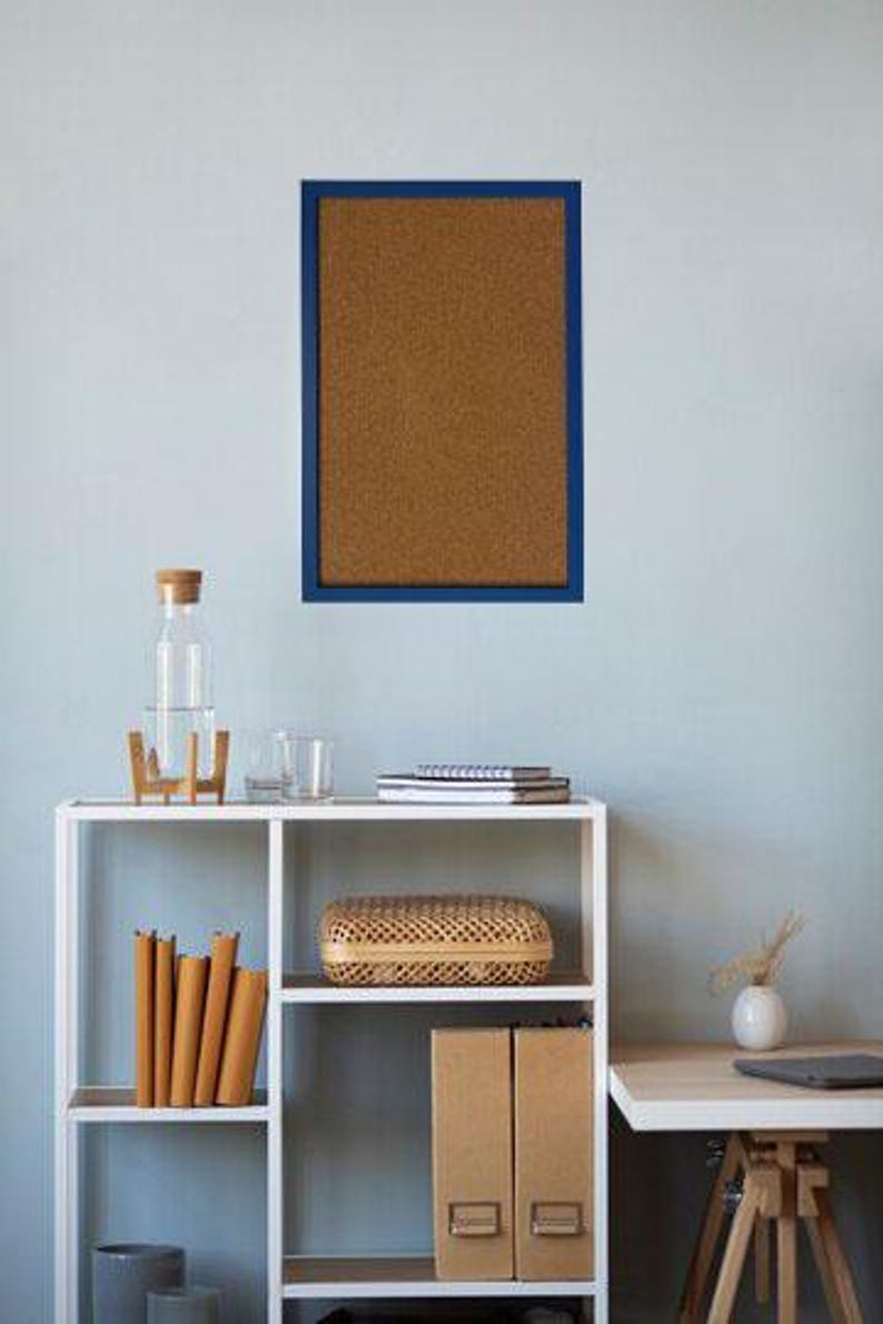 Colorful Wood Framed Cork Bulletin Board - Handmade in USA - Etsy