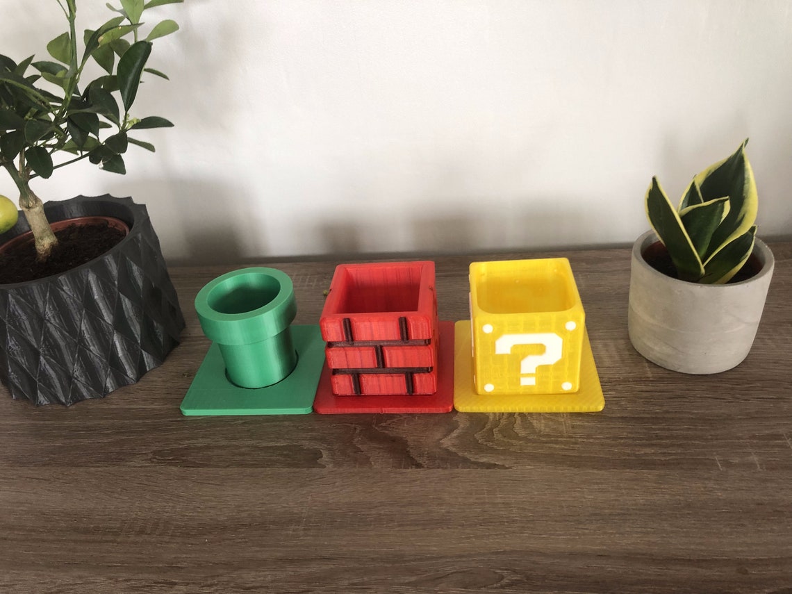 Super Mario Planters Flower Pots Super Mario Planter | Etsy