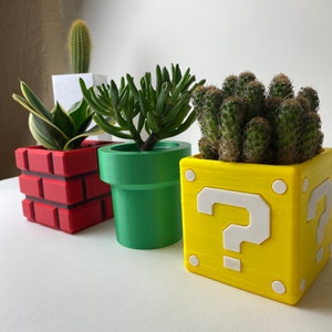 Super Mario Planters Flower Pots | Super Mario Planter | | Office Decor ...