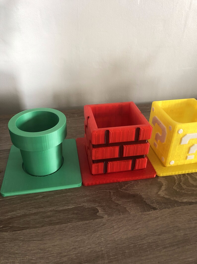 Super Mario Planters Flower Pots Super Mario Planter | Etsy