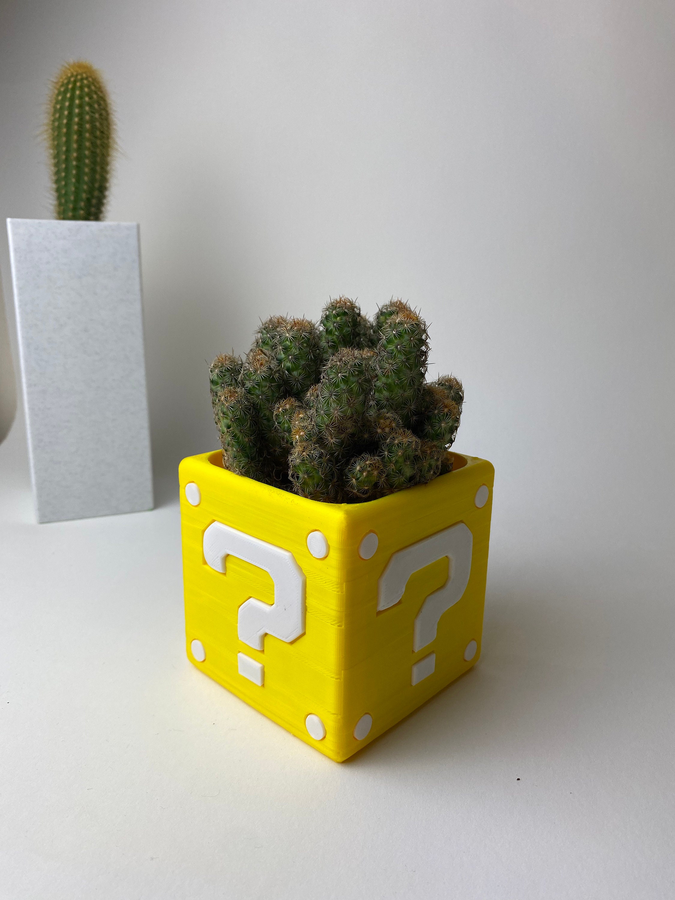 Super Mario Bros Question Block Planter | Flower Pot | Super Mario ...