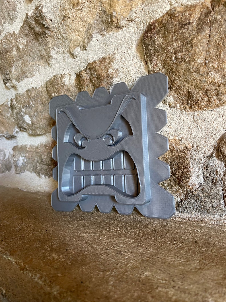 HUGE 3D Printed Thwomp From Mario for Wall Art or on a Shelf - Etsy