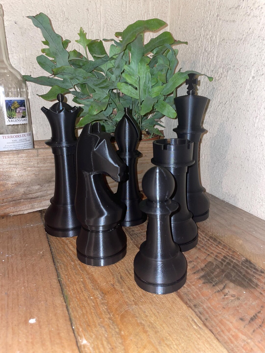 Set / Whole 6 Pieces Set of Elegant Chess Pawns - Classic Game Pieces ...