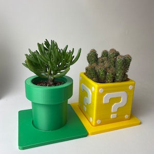 Super Mario Planters Flower Pots Super Mario Plant Office Decor ...