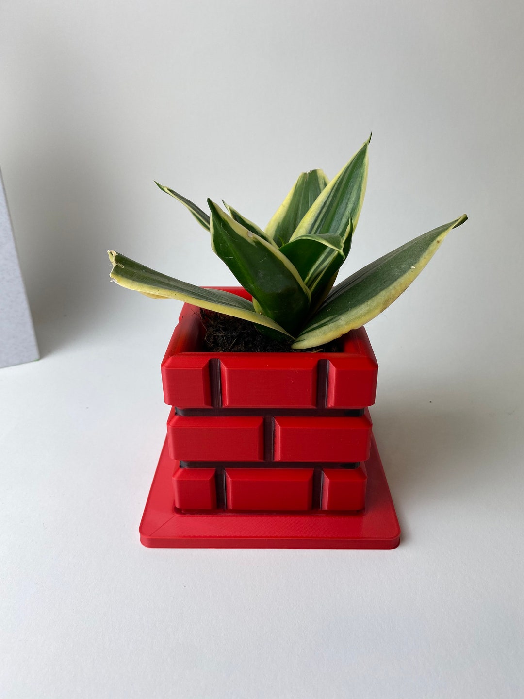 Super Mario Bros Brick Block Planter| Flowerpot | Super Mario Planter ...