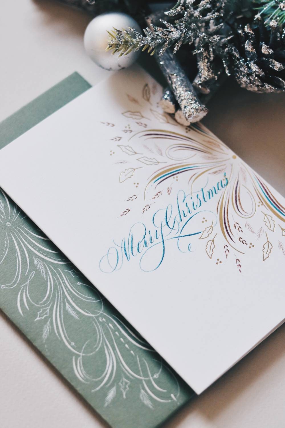 Personalised Christmas Cards and Envelope/christmas Gift/calligraphy ...