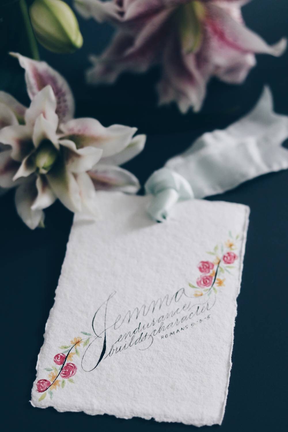 Handwritten Calligraphy Wedding Place Cards/gift Tag/present - Etsy