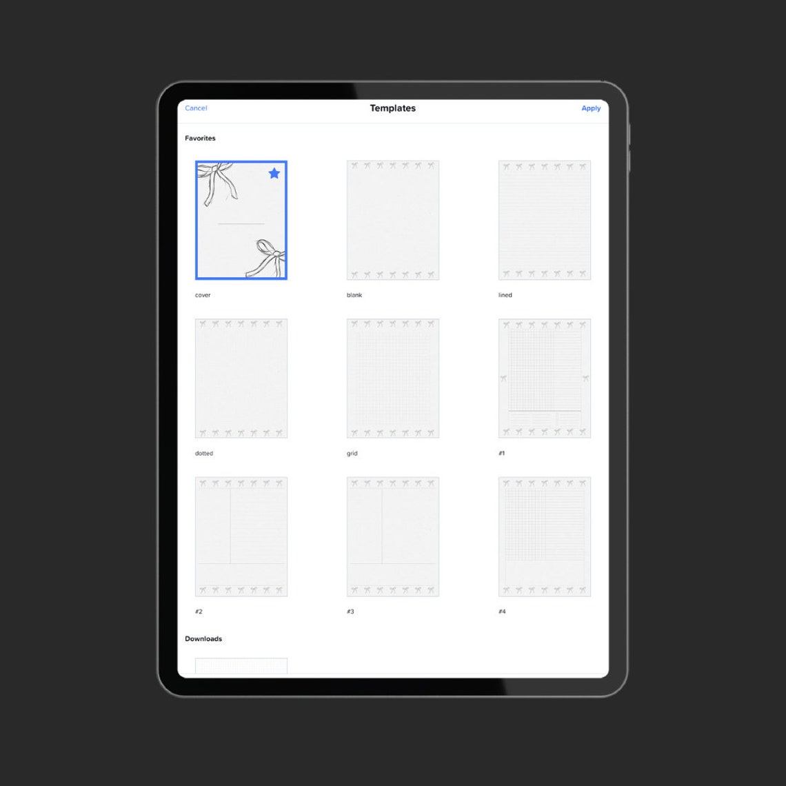 Bow Coquette Aesthetic Digital Notes Templates | Instant Digital ...