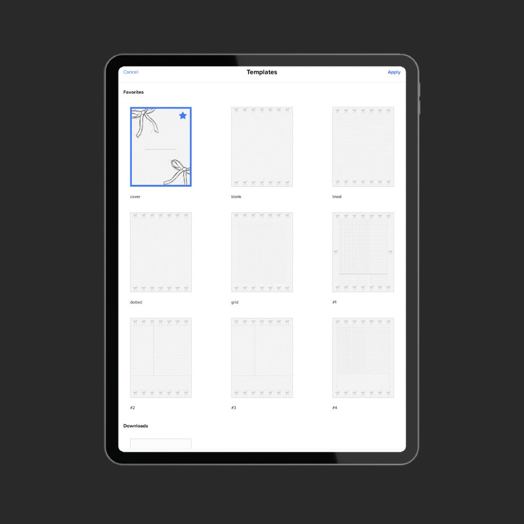 Bow Coquette Aesthetic Digital Notes Templates | Instant Digital ...