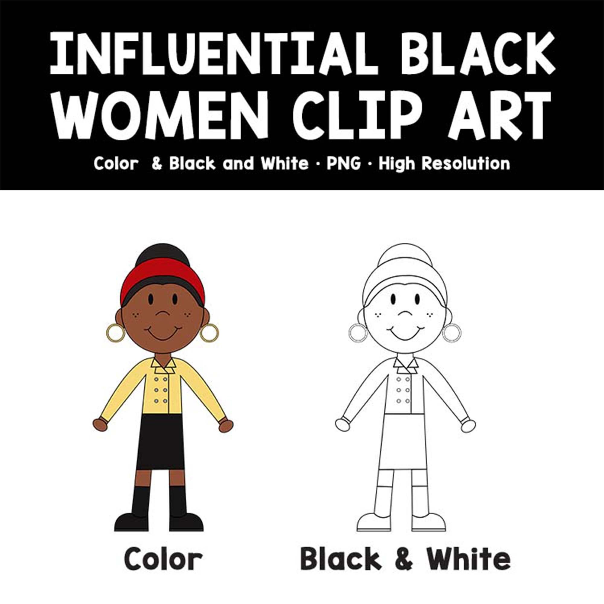 Black Woman Clip Art, Black Girl Clip Art, Kids Illustration, African ...