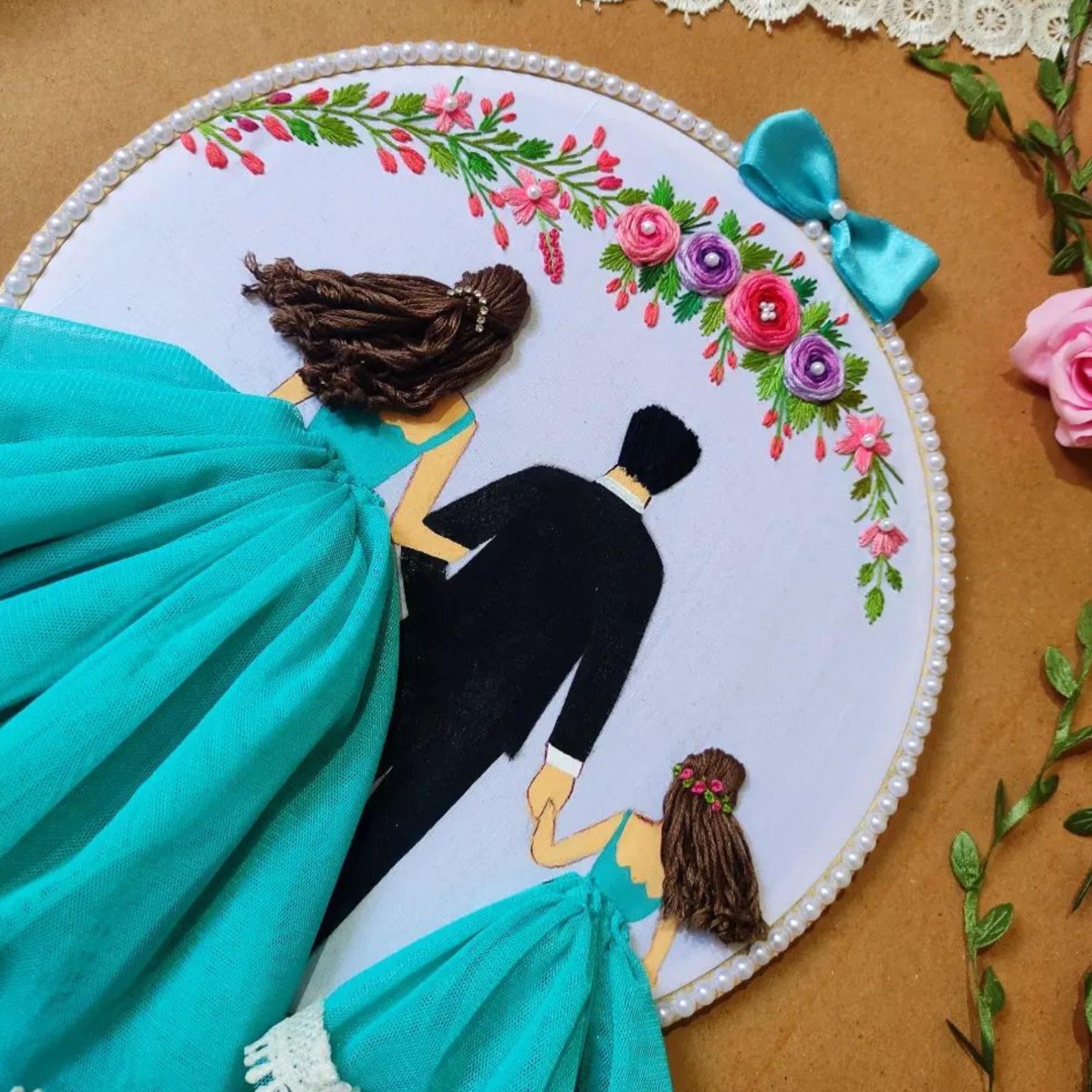 Personalized Family Hoop - Family Hoop, Family Gift, Embroidery Hoop ...