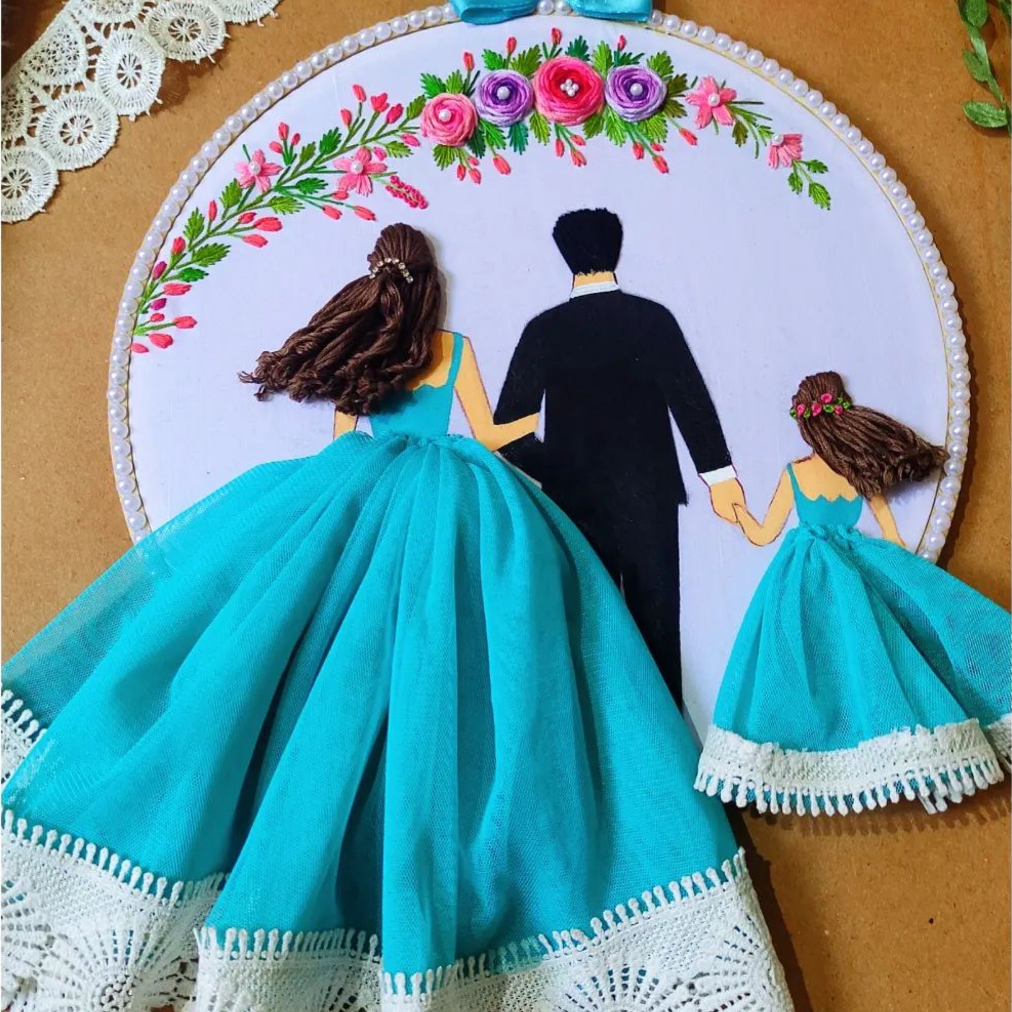 Personalized Family Hoop - Family Hoop, Family Gift, Embroidery Hoop ...