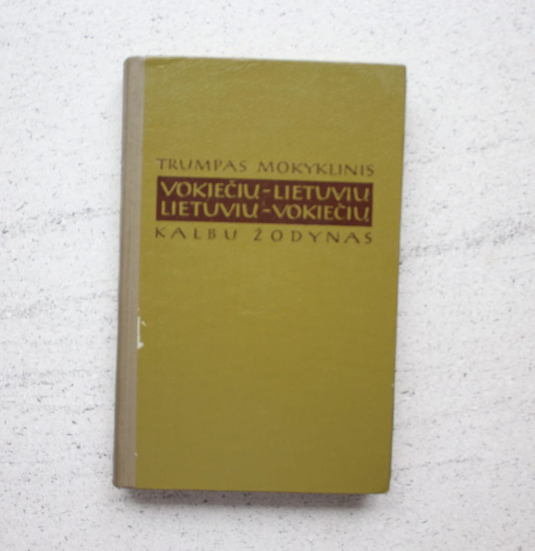 Vintage German-lithuanian, Lithuanian-german School Dictionary, Vintage ...