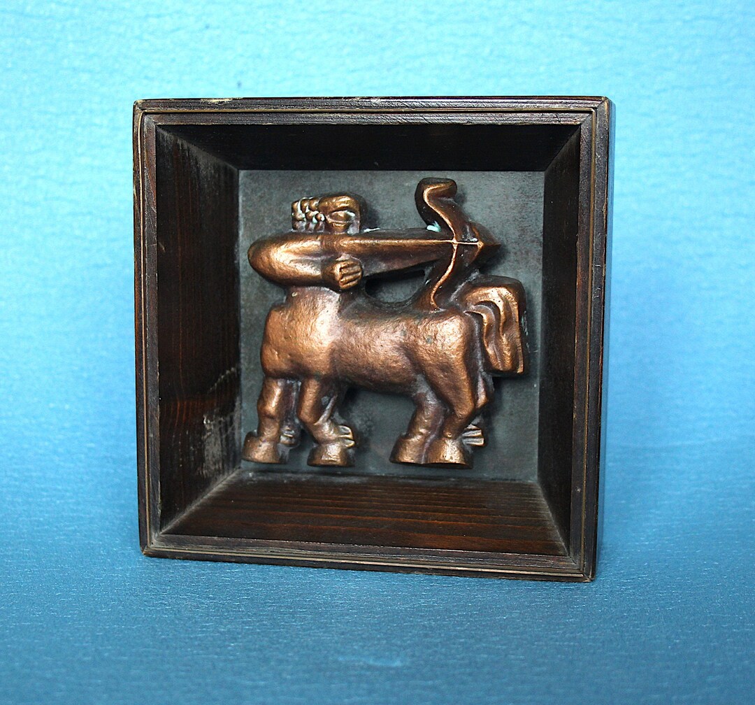 Sagittarius Zodiac Figure, Wall Brass Ornament - Etsy