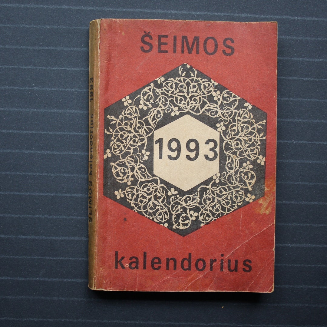 Lithuanian Vintage Calendar, Lithuanian Calendar 1993, Lithuanian ...