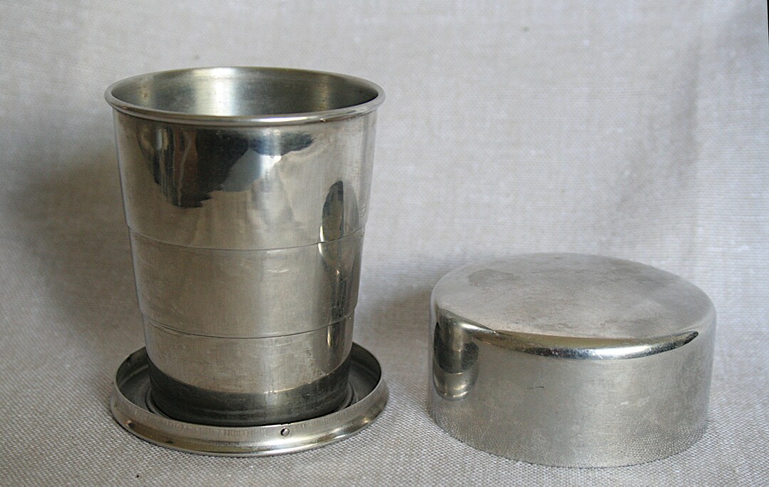 Metal Shot Glass, Portable Shot Cup, Pocket Shot Glass, Vintage Folding ...