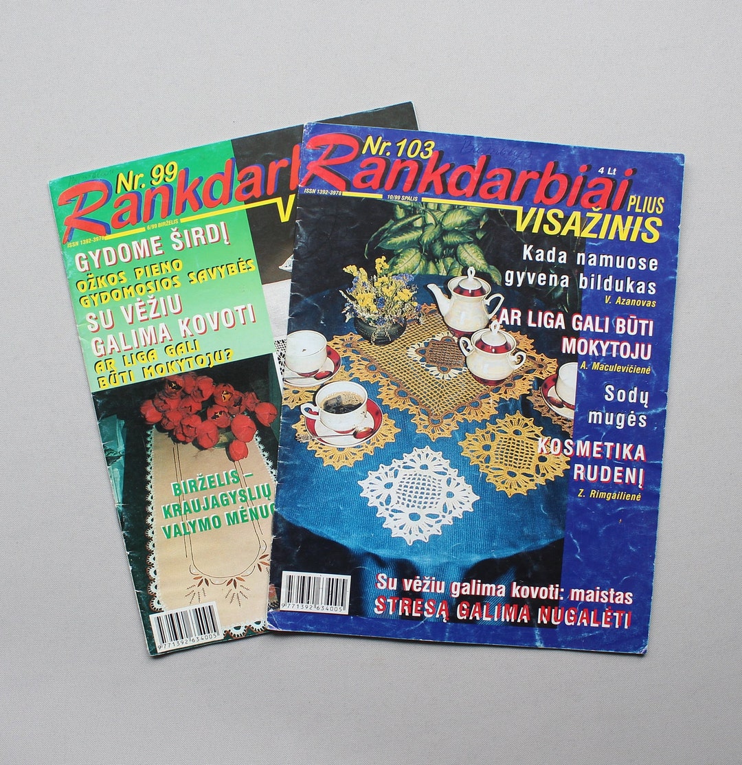 Vintage Lithuanian Craft Magazines: Crochet & Embroidery Patterns - Etsy