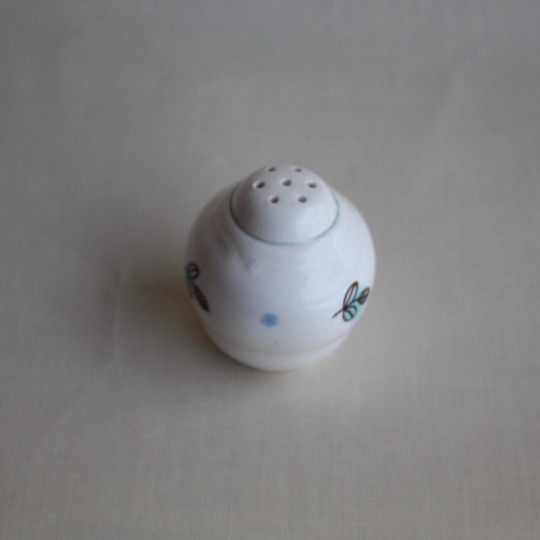 Vintage Ceramic Salt Shaker, Soviet Diner Decor, Blue Floral Motif - Etsy