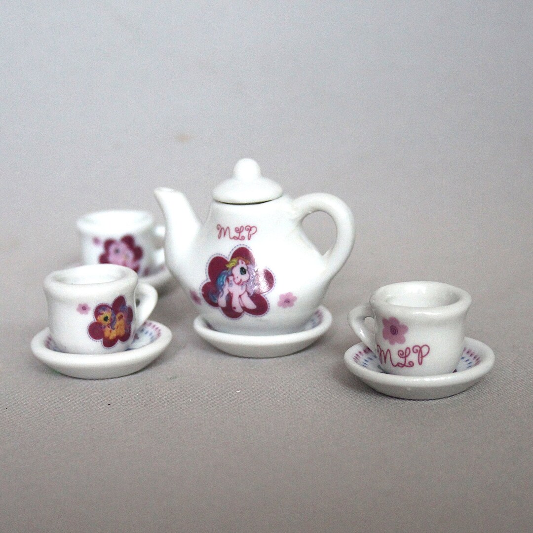 Dollhouse Miniature Mugs, MLP Miniature Tea Service for a Doll House ...