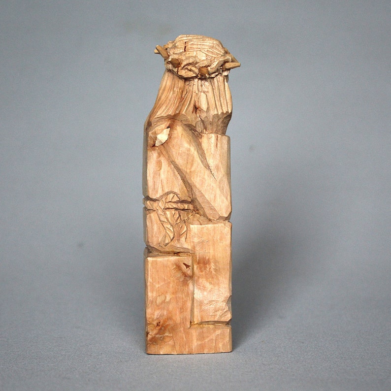 Pensive Christ, Lithuanian Wooden Sculpture, Rupintojelis of Lithuania ...