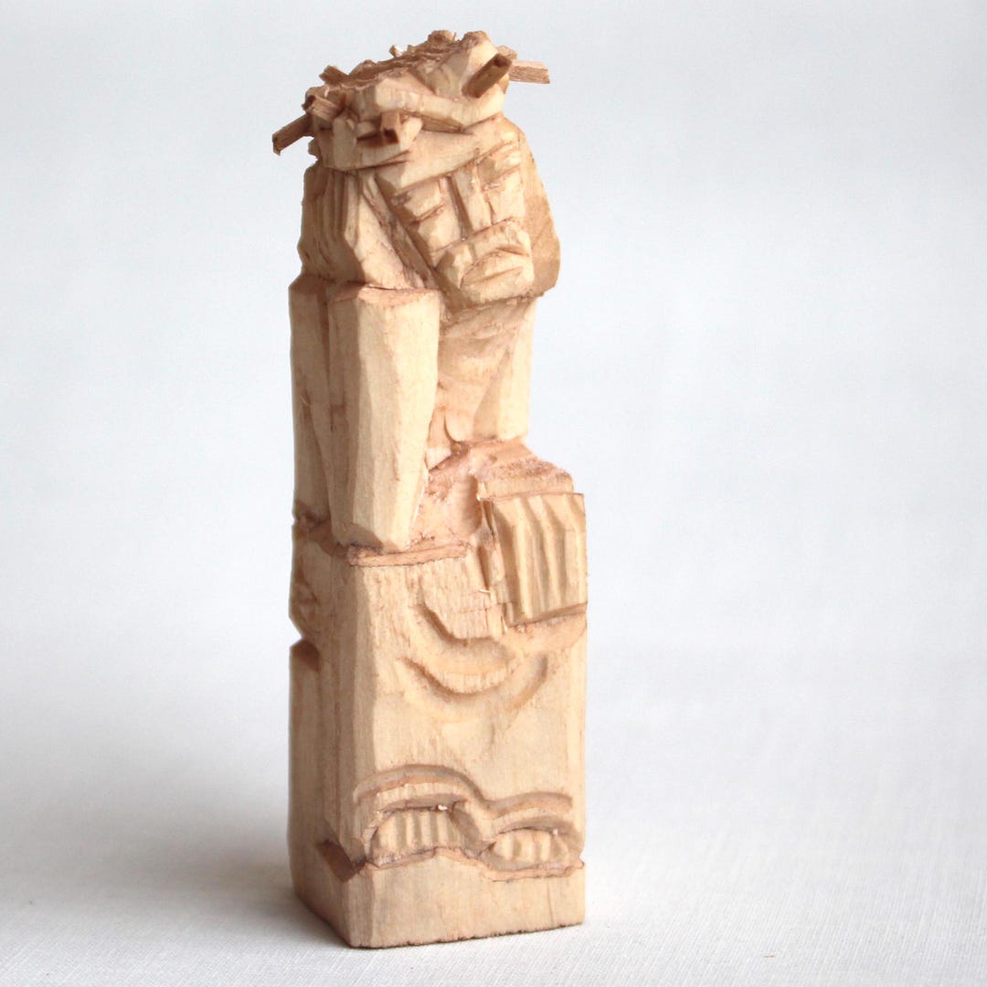 Pensive Christ, Lithuanian Wooden Sculpture, Rupintojelis of Lithuania ...