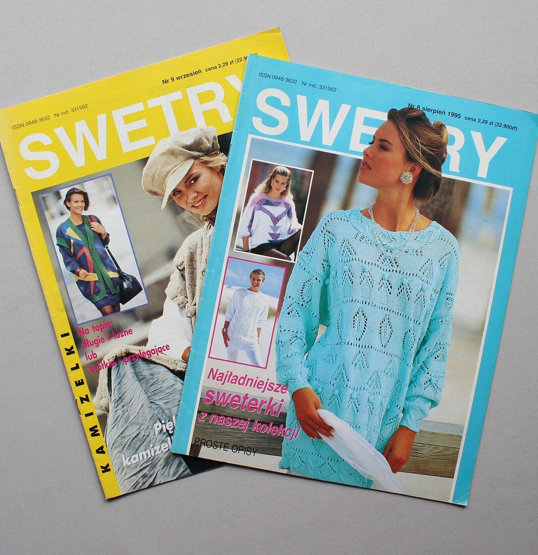 Vintage Knitting Magazine SWETRY in Polish, Fashion Magazine, Knitting ...