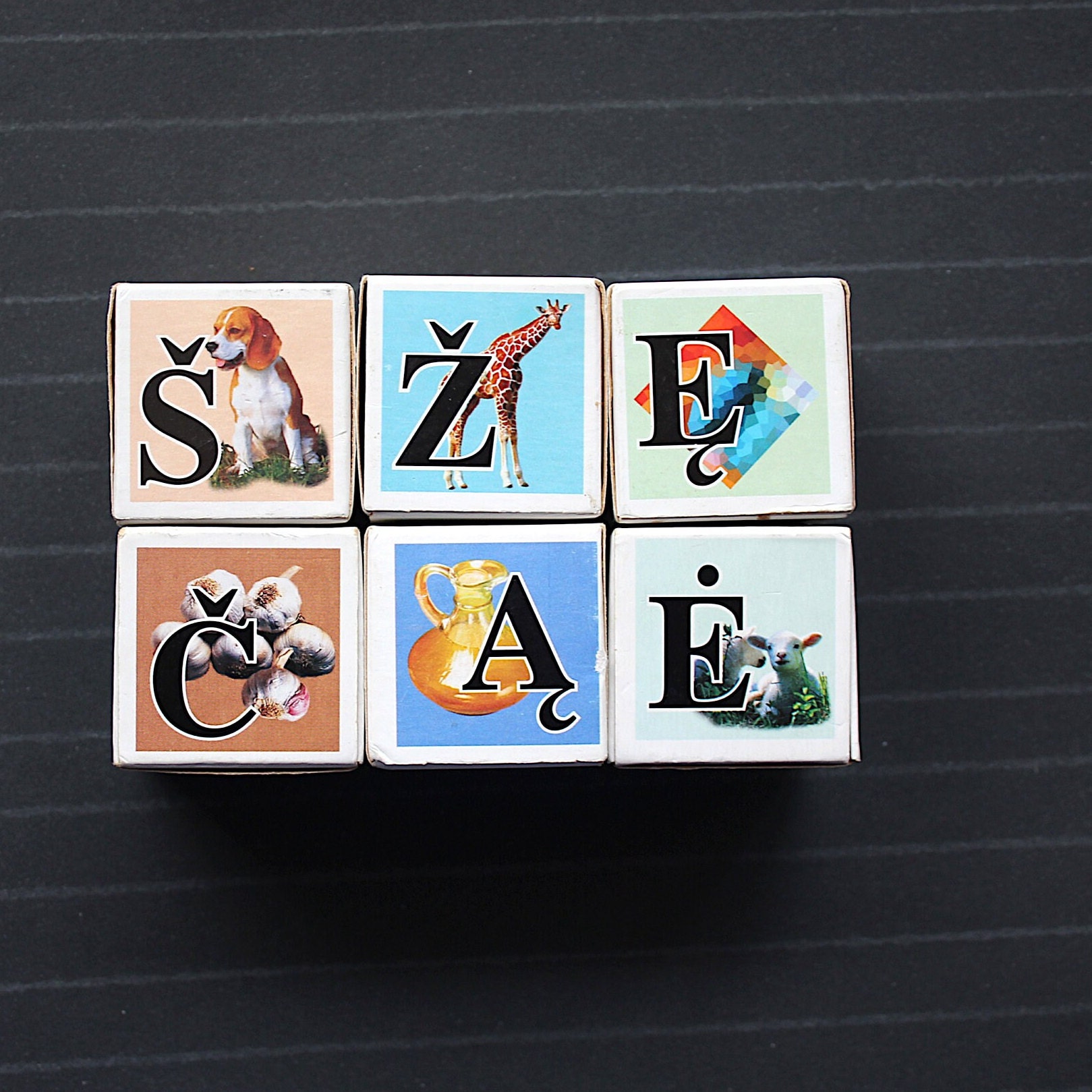 Lithuanian Alphabet in Cubes, Lithuanian Letters, Wooden Cubes - Etsy