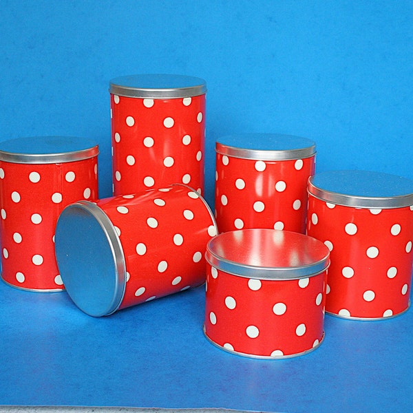 Vintage Red Dot Tin - Etsy