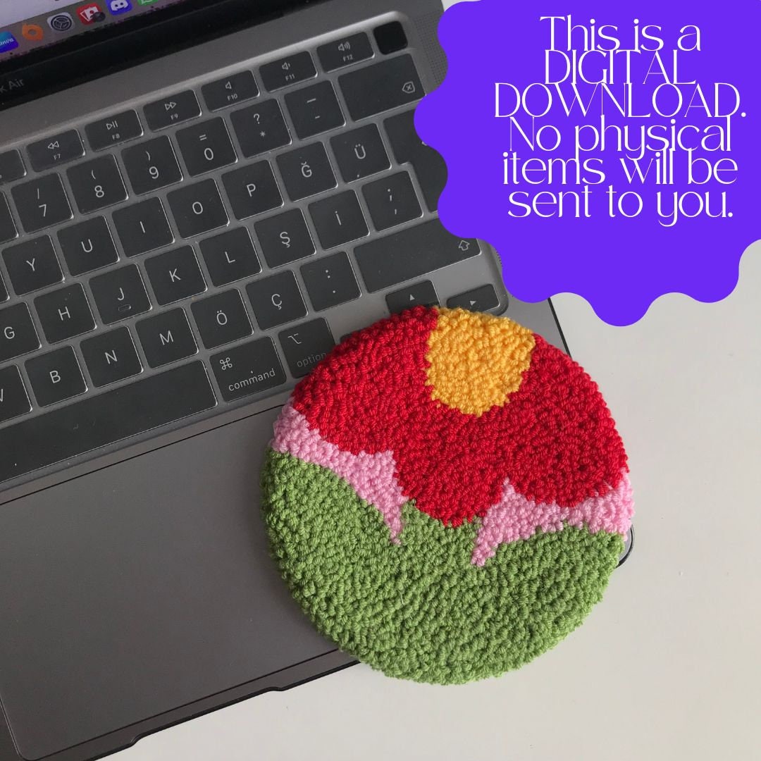 DIY Punch Needle Template, Digital Punch Needle Pattern, Digital ...