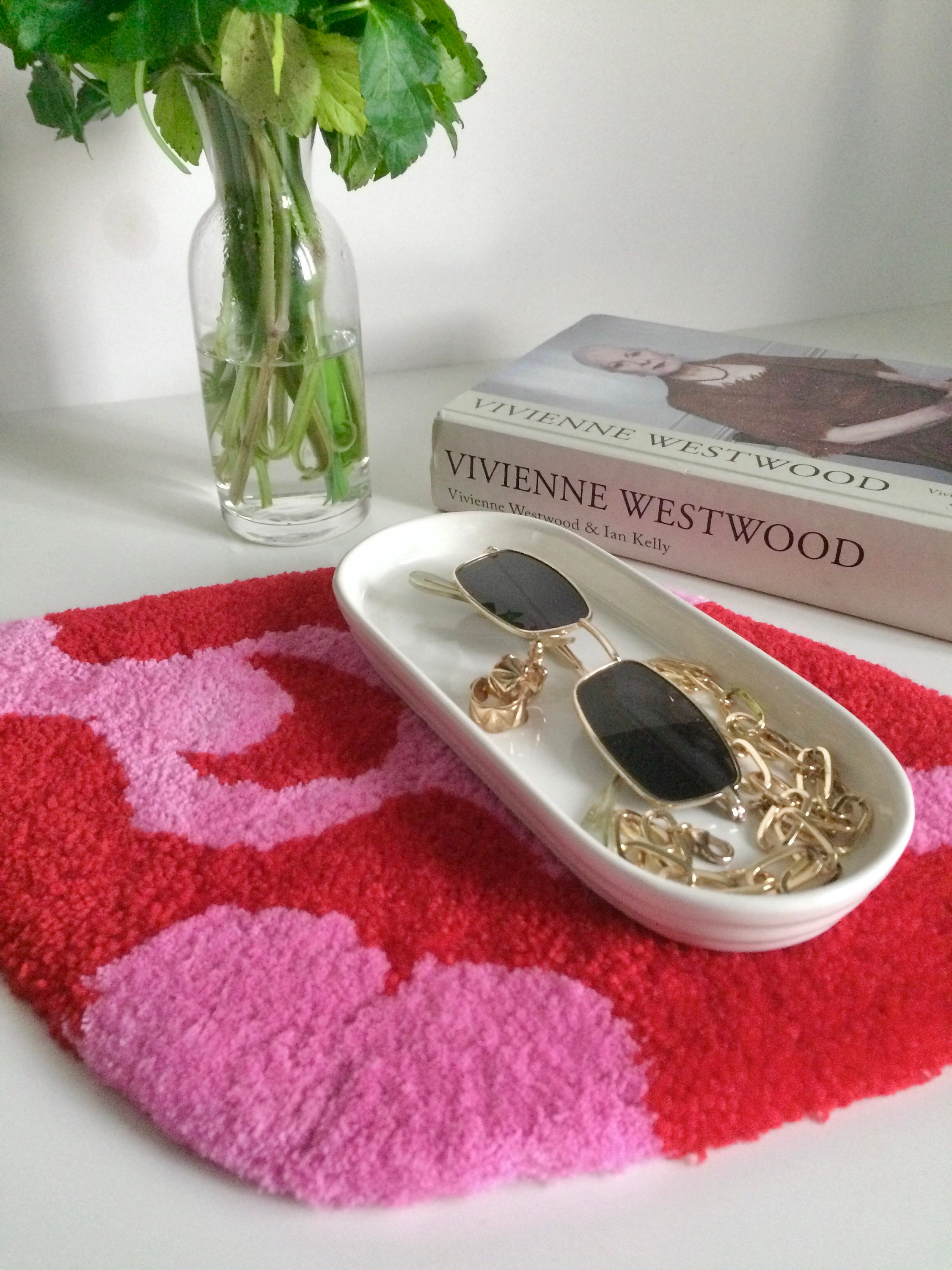 MOON WAVES Tufted Rug, Mini Table Rug, Home Decor Rug - Etsy