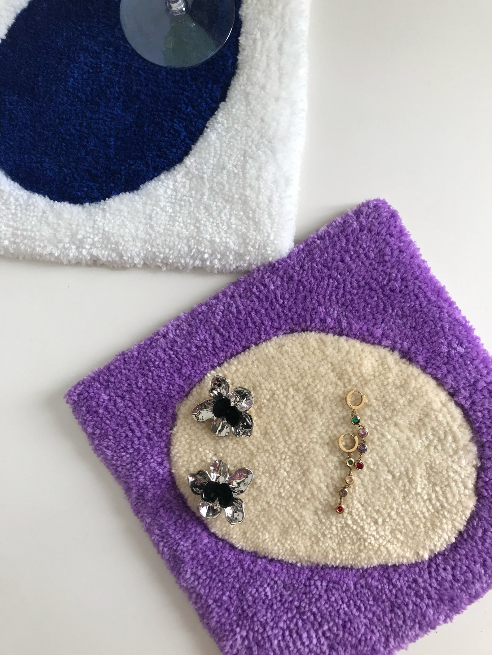 Amorphous Tufting Rug, Mini Table Rug, Tufting Rug Art, Home Decor Rug ...