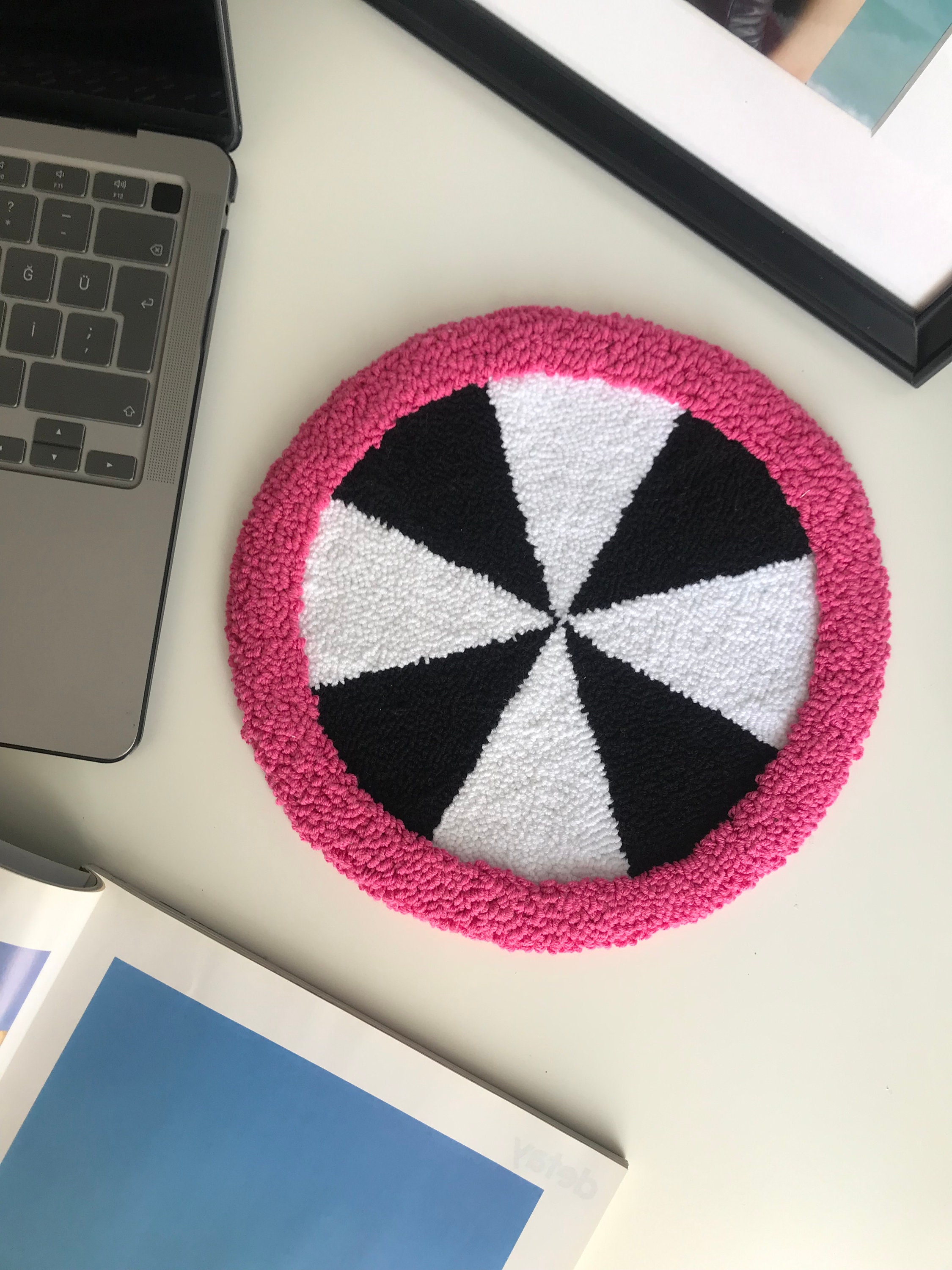 Punch Needle Rug, Mini Table Rug, Tufting Rug Art, Home Decor Rug - Etsy