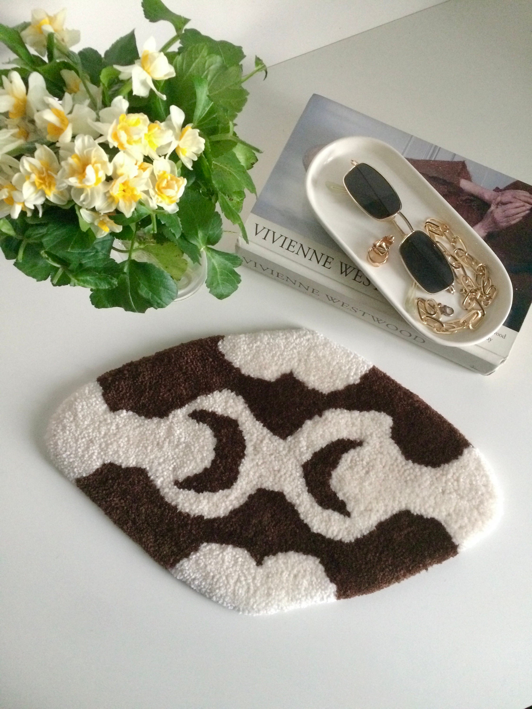 MOON WAVES Tufted Rug, Mini Table Rug, Home Decor Rug - Etsy