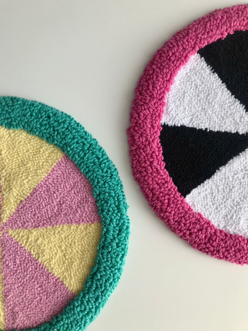Punch Needle Rug, Mini Table Rug, Tufting Rug Art, Home Decor Rug - Etsy