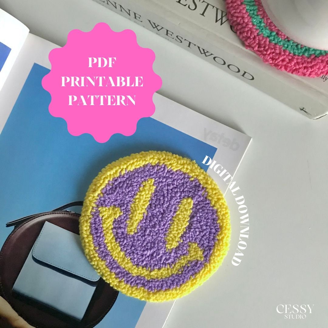 DIY Punch Needle Template, Digital Punch Needle Pattern, Digital ...