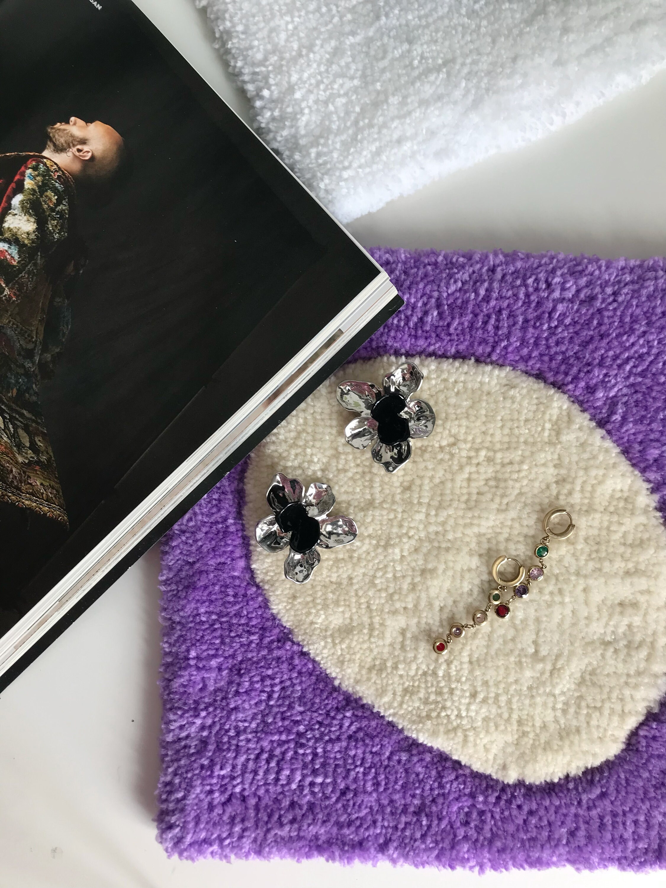 Amorphous Tufting Rug, Mini Table Rug, Tufting Rug Art, Home Decor Rug ...