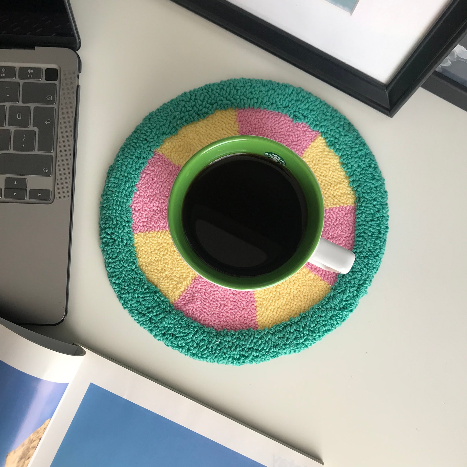 Punch Needle Rug, Mini Table Rug, Tufting Rug Art, Home Decor Rug - Etsy