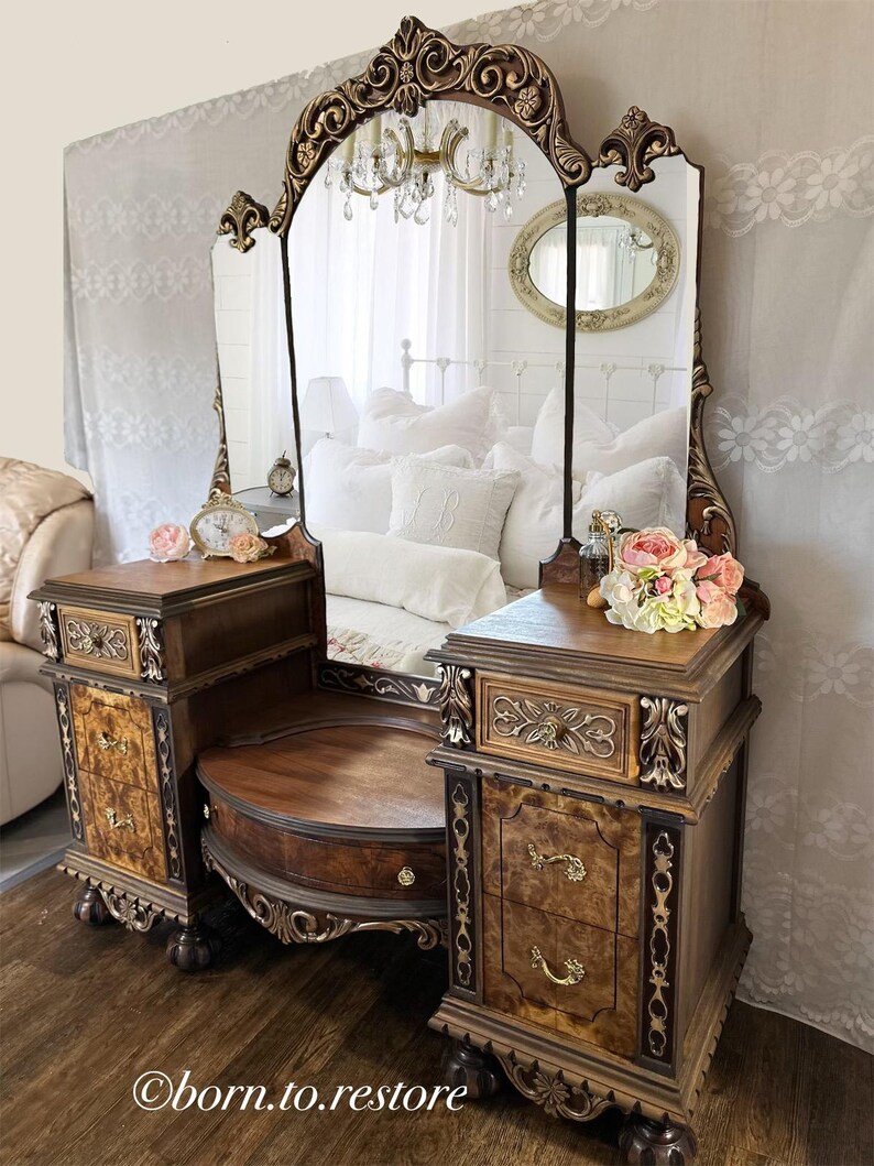 Antique Vanity/vintage Vanity/victorian Vanity/refinished Vanity/make ...