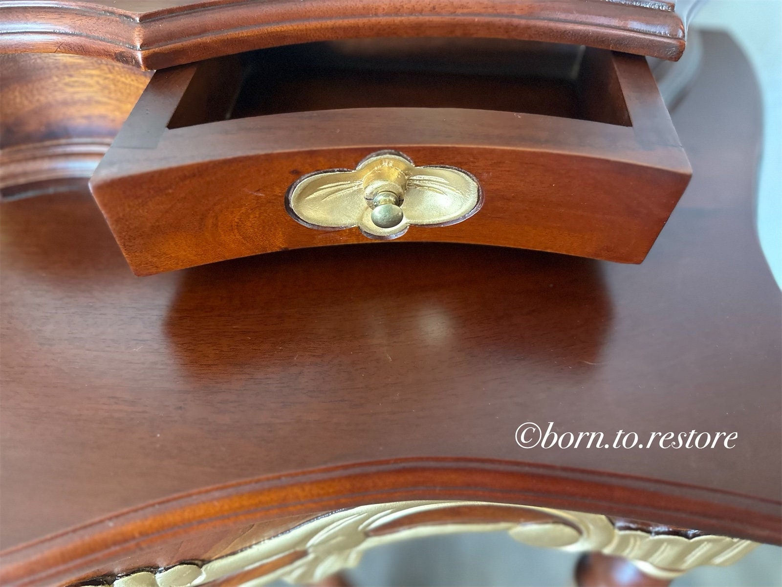 Rococo Vintage Vanity/make up Vanity/ Dressing Table/ Refinished Vanity ...