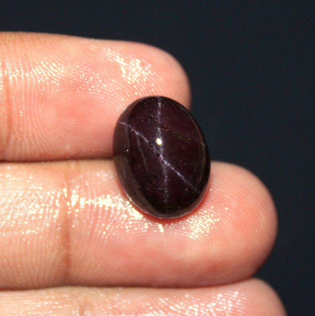GARNET STAR CABOCHON Gemstone, Huge Garnet, 4 Ray Garnet Star Top ...