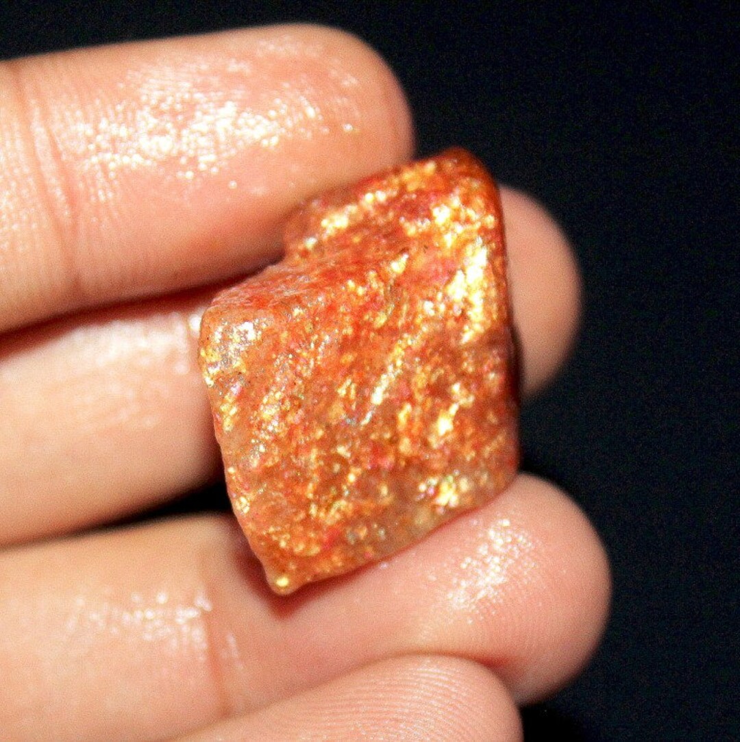 Sunstone Stone, Natural Lattice Sunstone Rough Gemstone Rainbow Golden ...