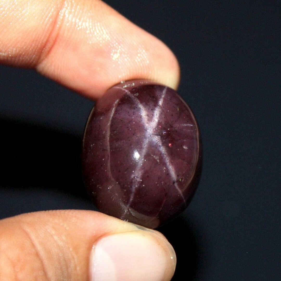 GARNET STAR CABOCHON Gemstone, Huge Garnet, 4 Ray Garnet Star Top ...