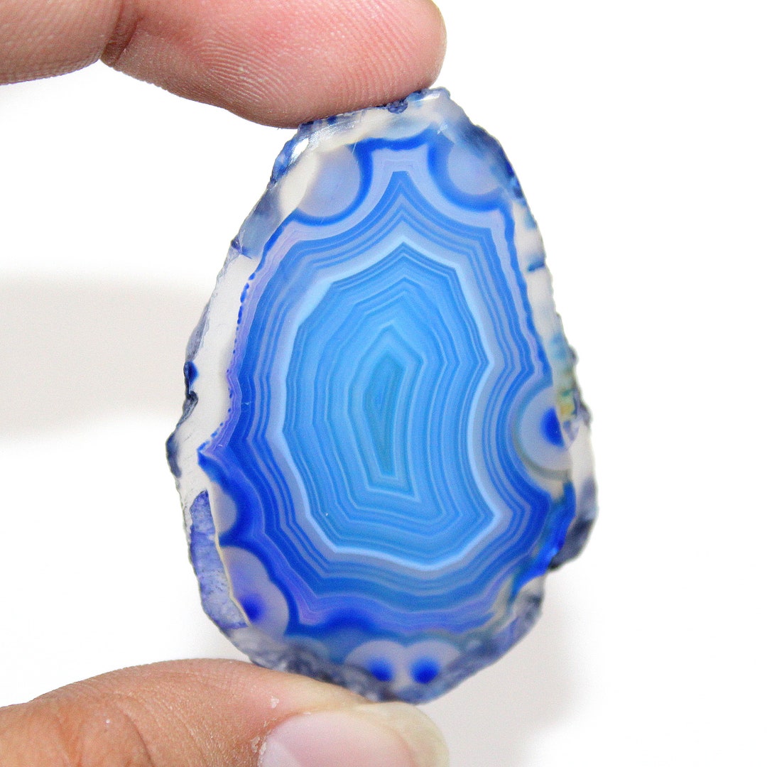 Blue Banded Agate Slice, Botswana Agate Hight Quality Banded Polished ...