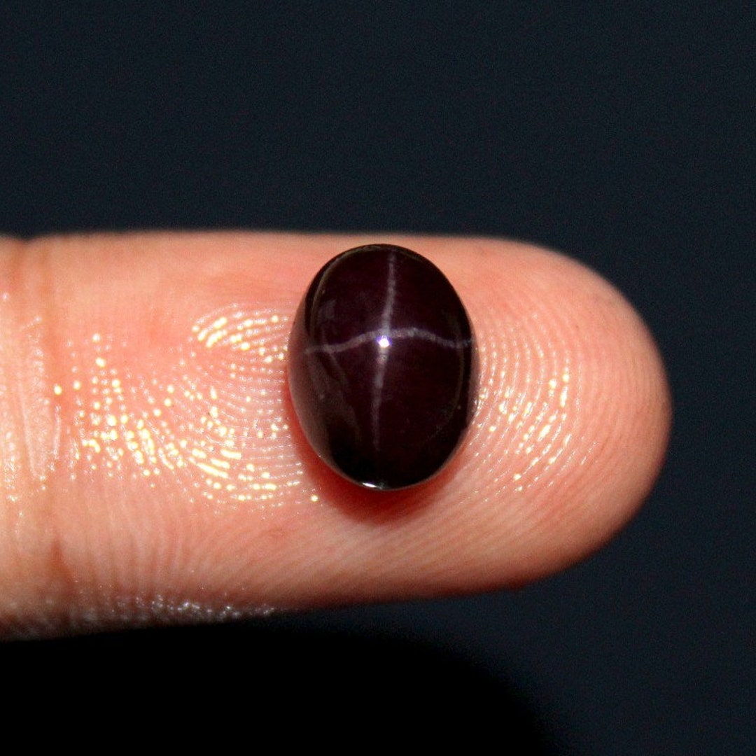 Star Garnet Cabcohon Loose Gemstone, Small Size Ring Use, 4 Ray Sharp ...